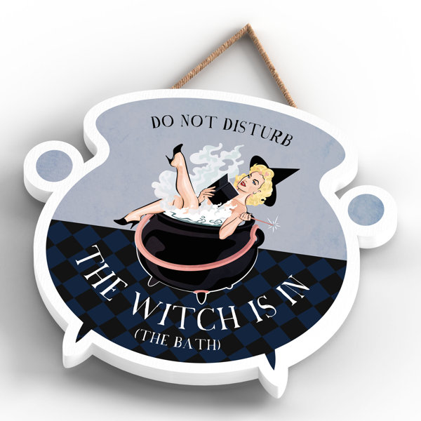 Global Designs Fenton Ltd Do Not Disturb Witch Humour Wooden Cauldron ...
