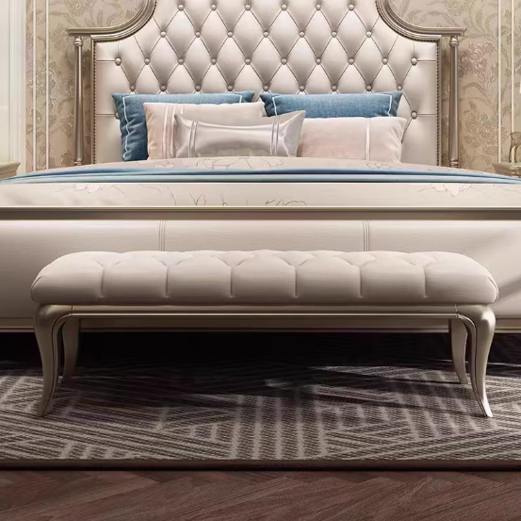 L Entrance Shoe Stool Beige Bedside Bench Shoe Stool - Wayfair Canada