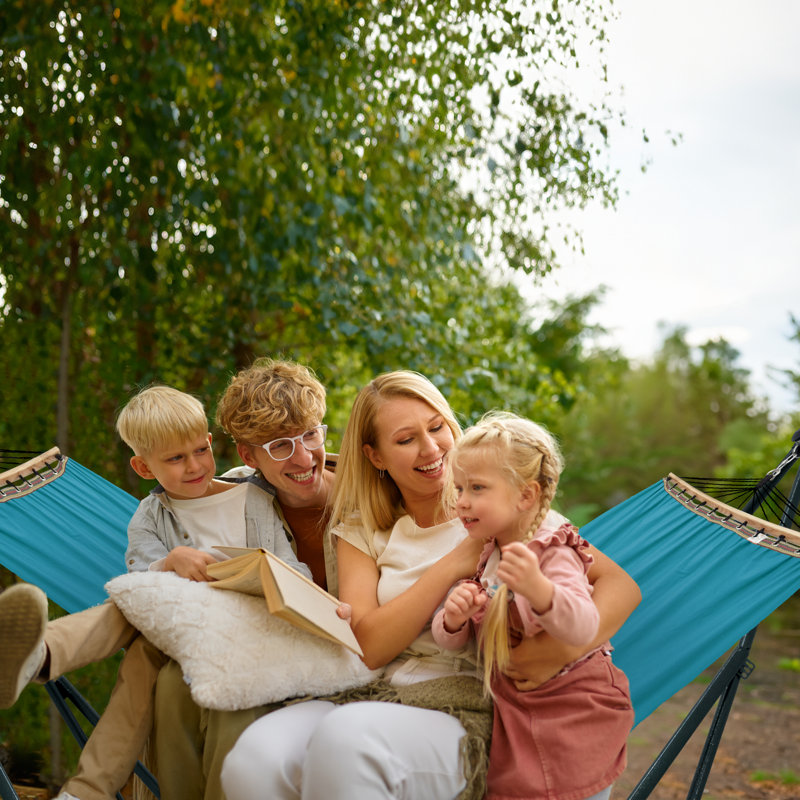 Arlmont & Co. Tymesha Hammock Universal Stand - Steel - Frame - Canvas ...