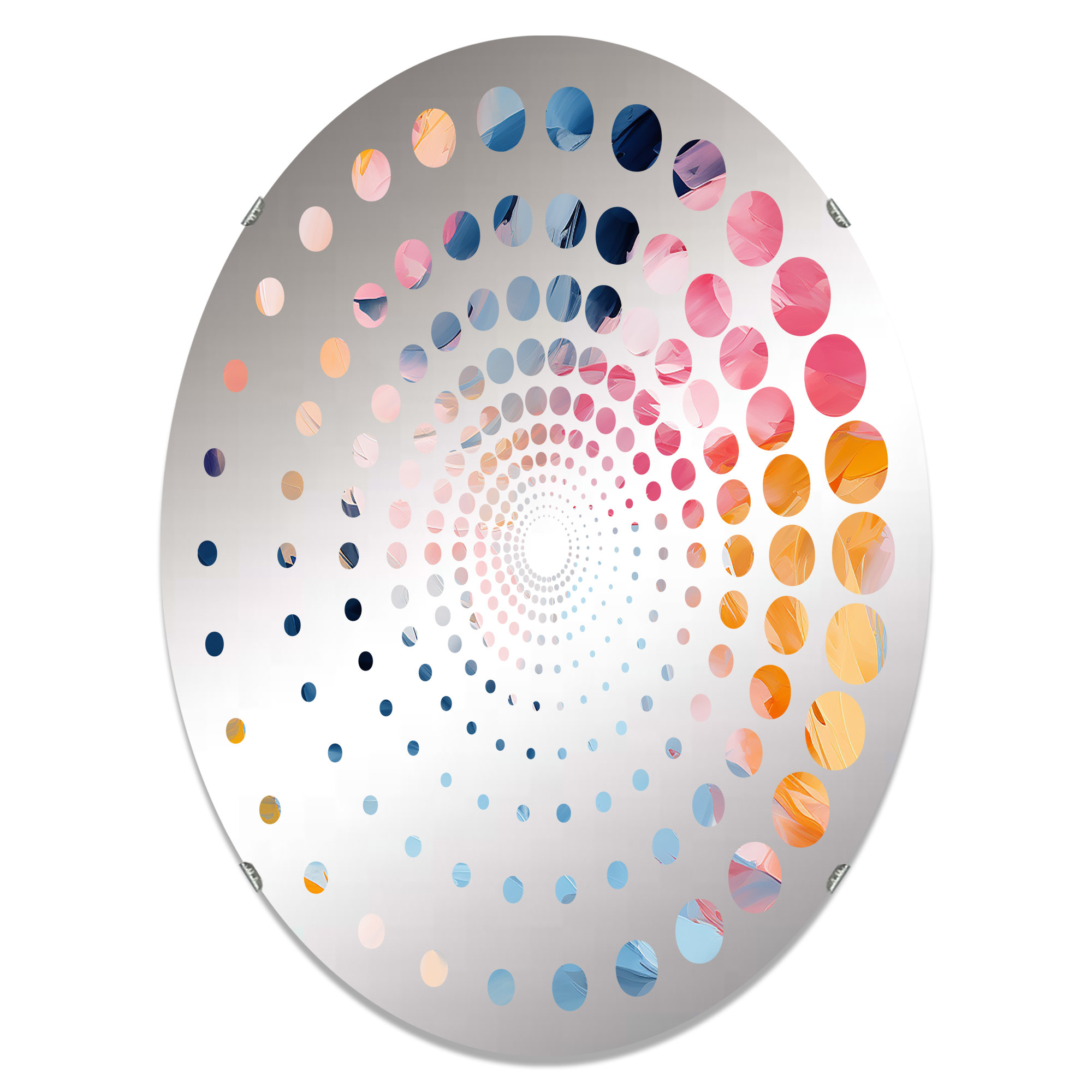 Design Art Pink And Blue Electric Swirls Infuse III - Spiral Dot ...