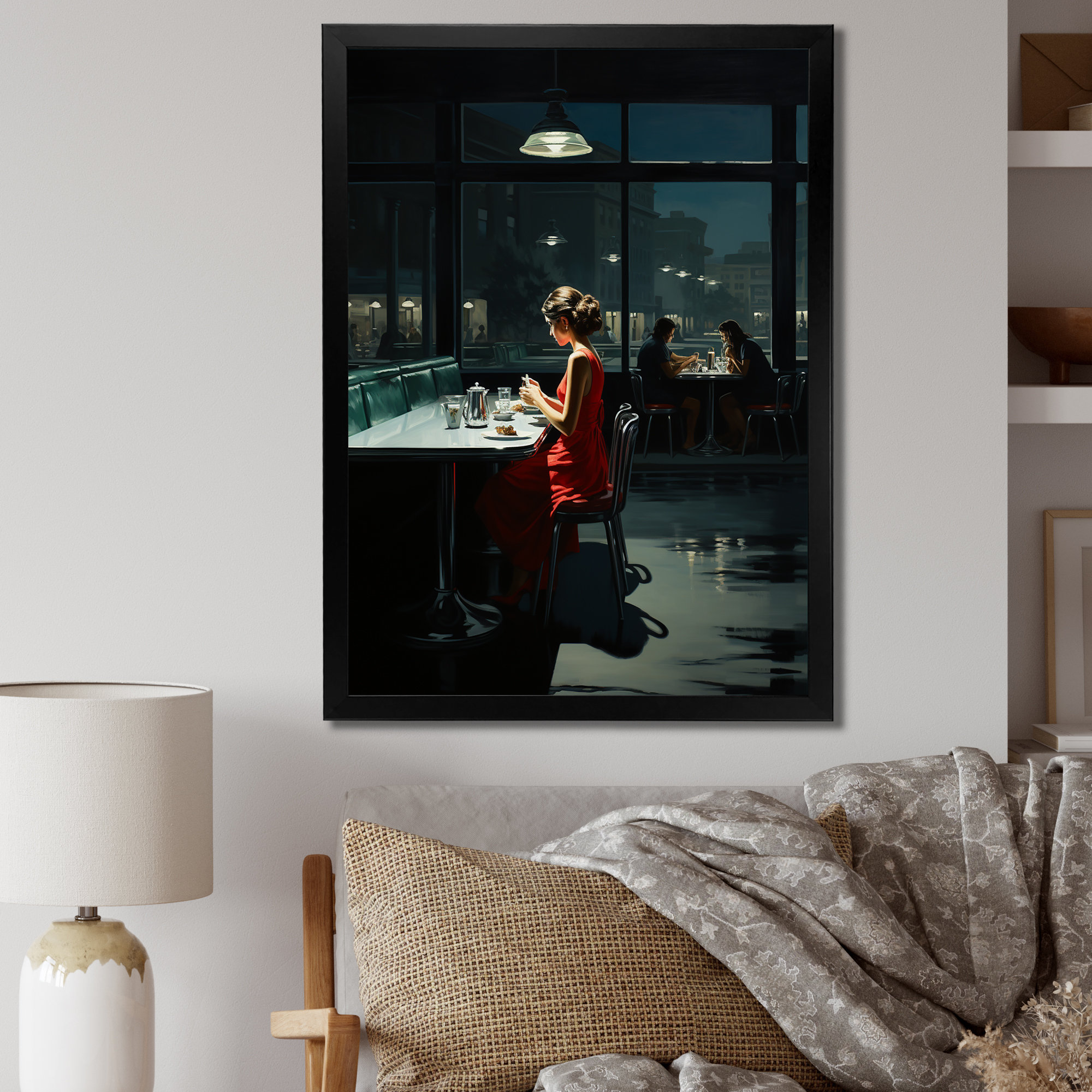 Red Barrel Studio® Masterpiece Nighthawks By Edward V - Masterpiece ...