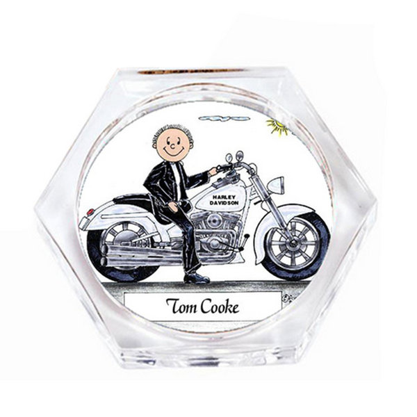 Printed Perfection Personalized Motorcycle - Male Drink Coaster Gift ...