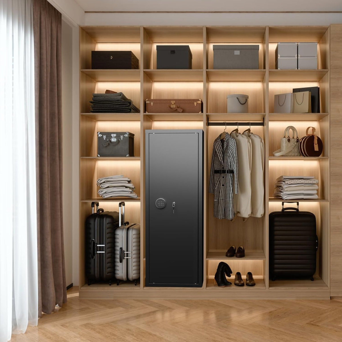 SUNCROWN 10-14 Rifle Gun Safe, Long Gun Safes for Rifle and Shotgun ...