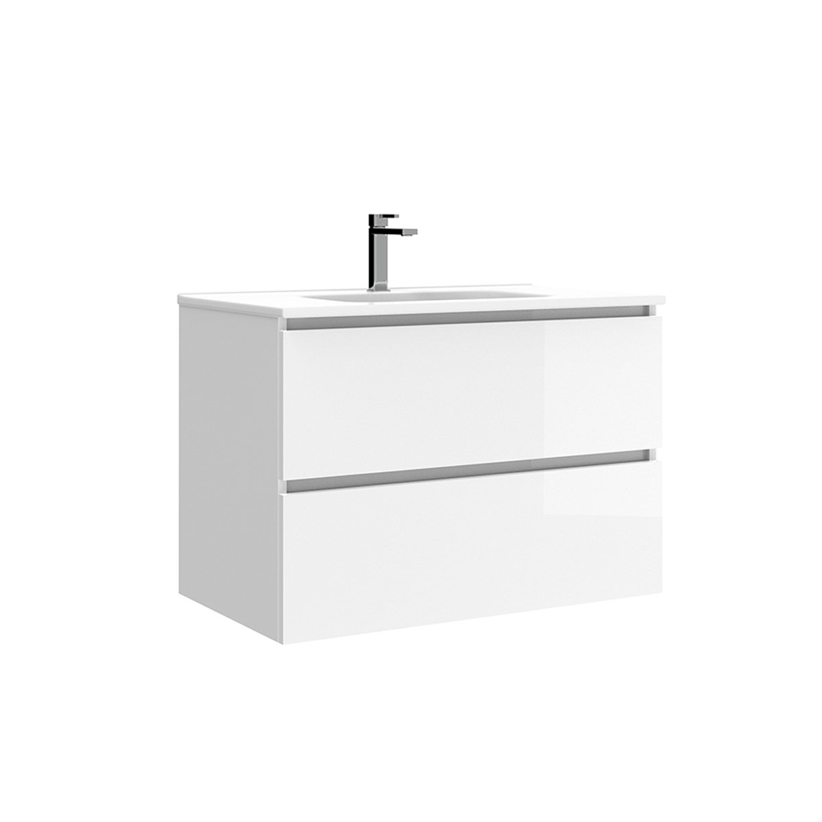 WS Bath Collections Flora 32.0" Wall Mounted Single Bathroom Vanity In ...
