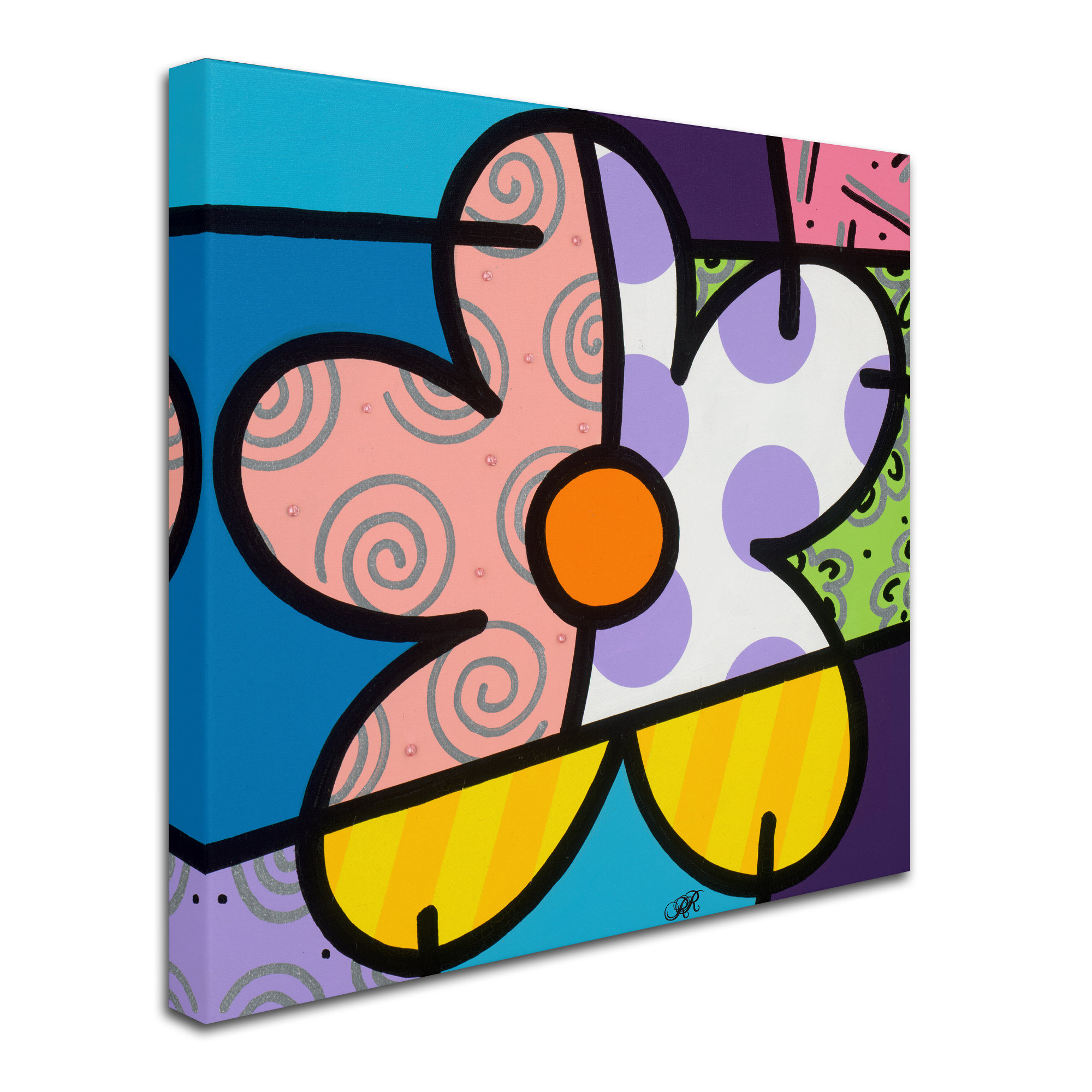 Trademark Fine Art Big Flower IV by Roberto Rafael Painting Print on ...