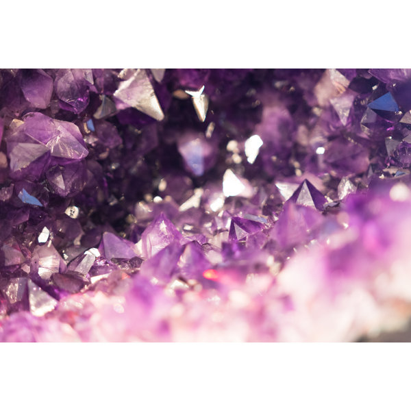 Canora Grey Amethyst Crystals In Geode by Brett Taylor - Wrapped Canvas ...