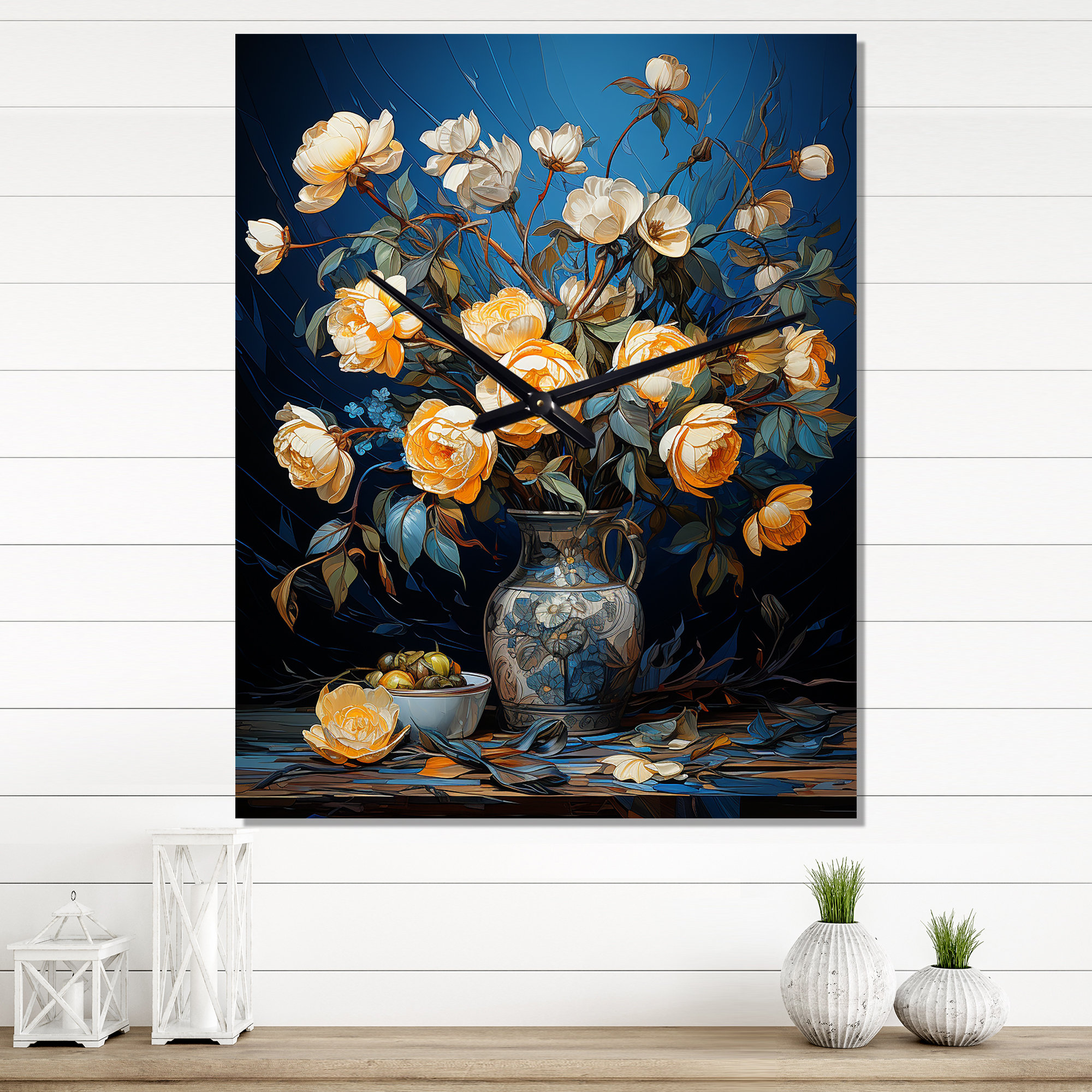 Design Art Masterpiece Sunflowers By Van Gogh I - Floral Wall Clock ...