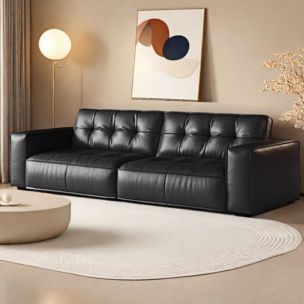 Babkmeou Retro-style black tofu block sofa | Wayfair