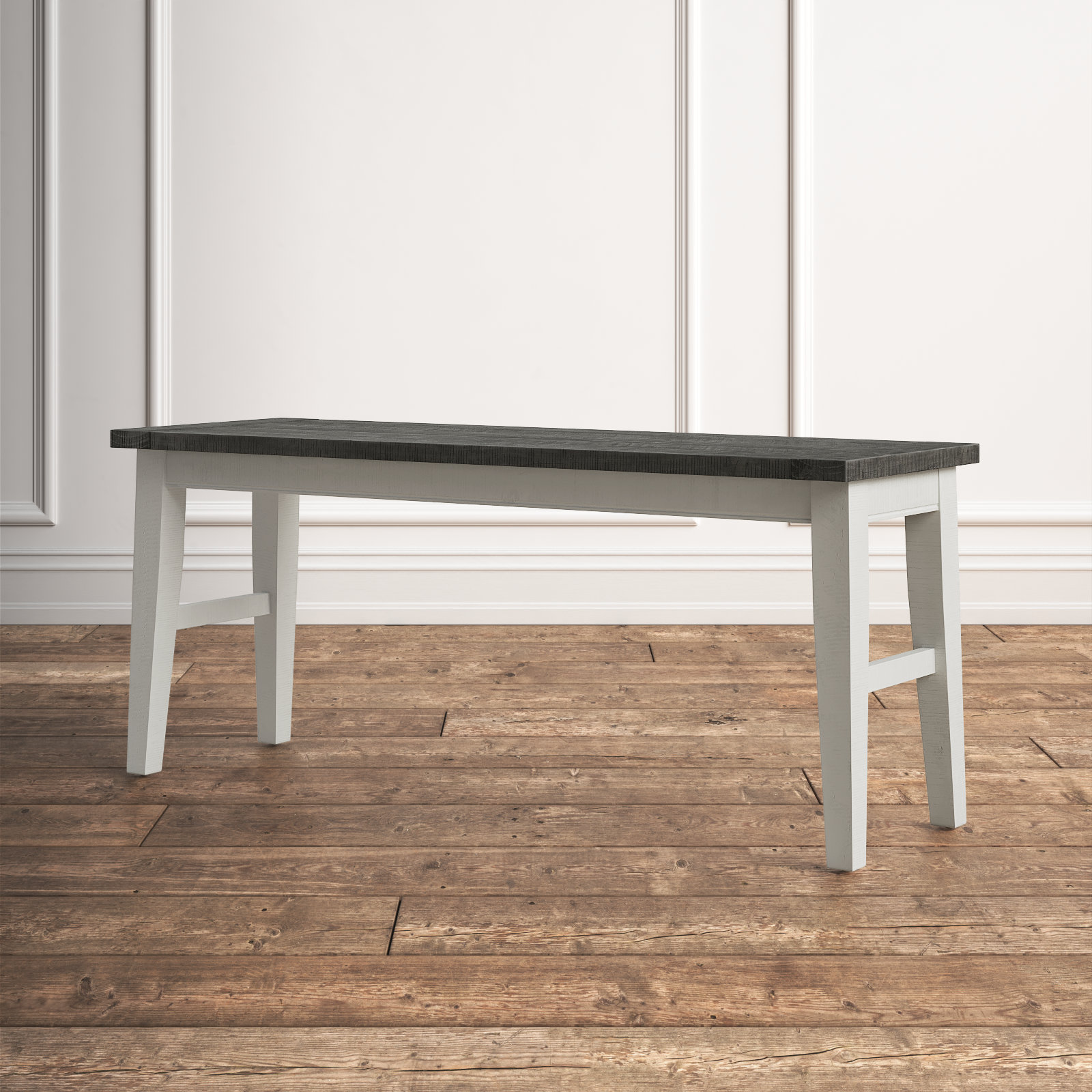 Kelly Clarkson Home Breonna Solid Wood White Stain and Grey Dining ...