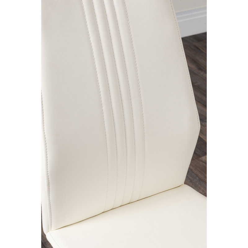 Bless international Wilhelm Faux Leather Chrome Feet 'Z' Leg Dining ...