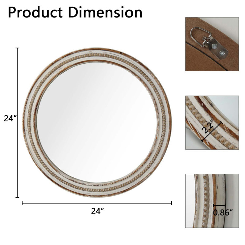 Ophelia & Co. Wood Round Decorative Mirrors for Wall Decor | Wayfair