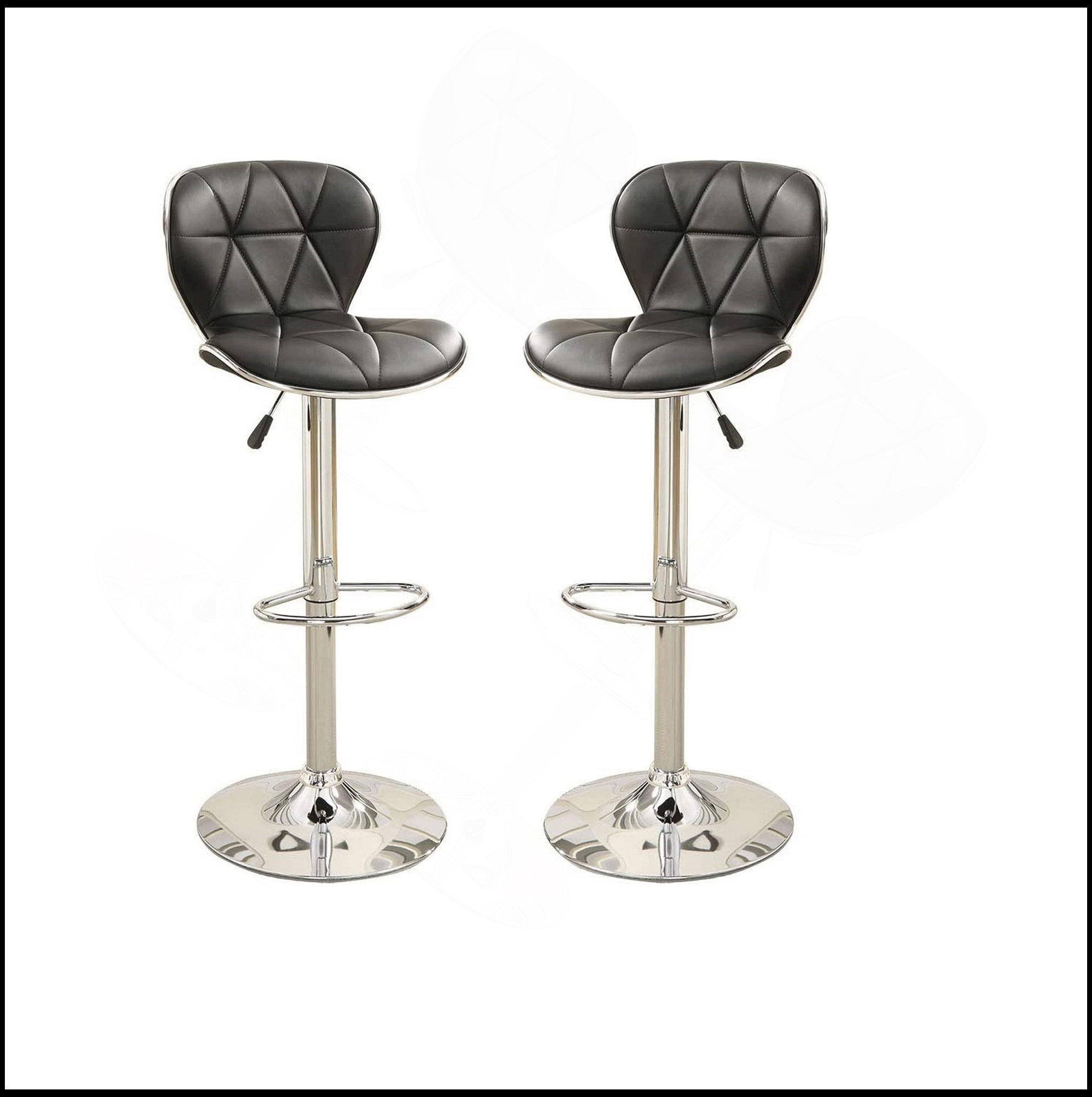 Brayden Studio Faux Leather Stool Counter Height Chairs Set Of 2 ...