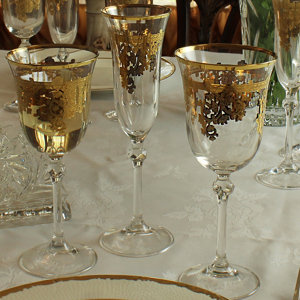 Lorren Home Trends 4 - Piece 9oz. Lead Crystal Cordial Glass Glassware ...