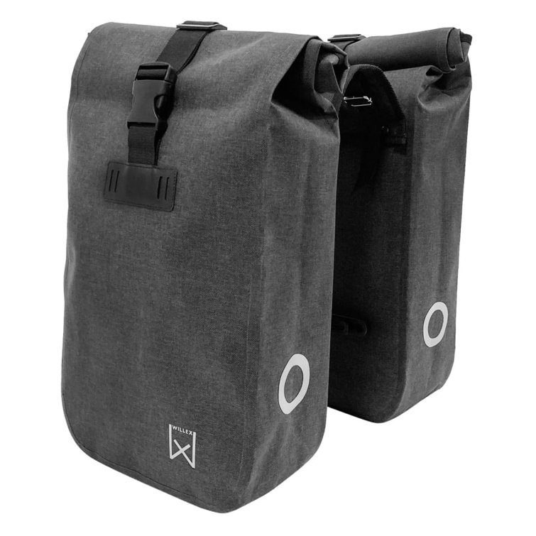 vidaXL Waterproof Bicycle Panniers 34 L Grey | Wayfair.co.uk