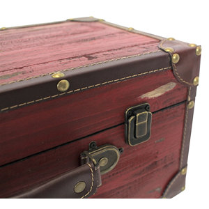 Breakwater Bay Naz 3 Piece Solid Wood Vintage Trunk & Reviews | Wayfair