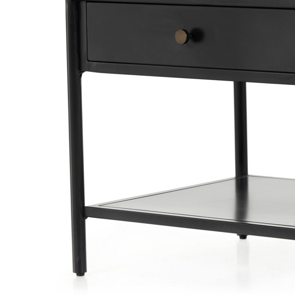 Four Hands Soto Iron End Table with Storage & Reviews | Perigold