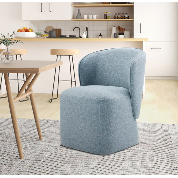 AllModern Niha Upholstered Dining Chair with Casters & Reviews | Wayfair