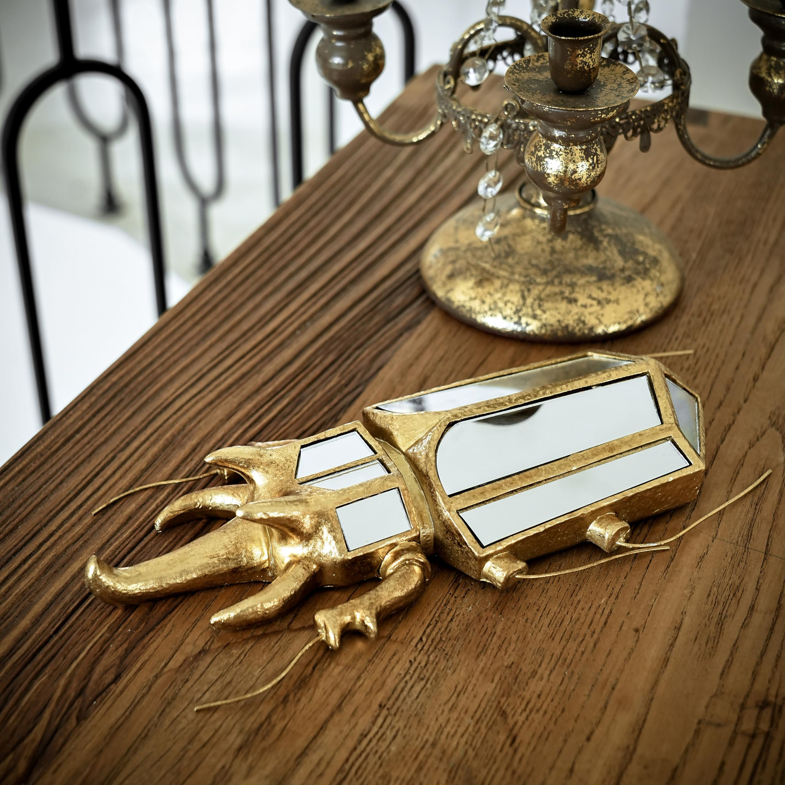 House of Hampton® Decorative Bug And Dragonfly Mirrors - Gold Resin And ...
