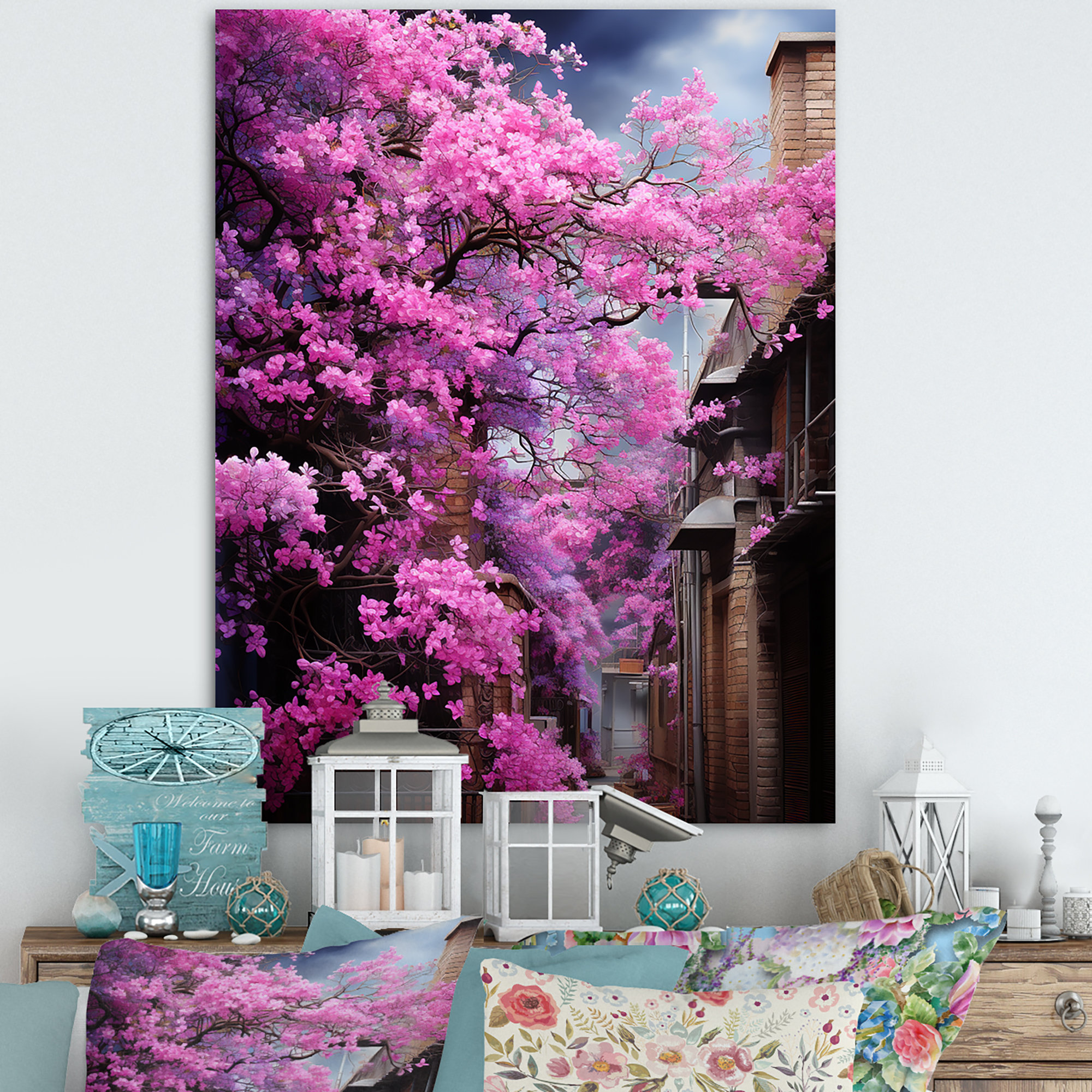 Winston Porter Pink Konini Tree Fuchsia II - Fuschia Wall Art | Wayfair