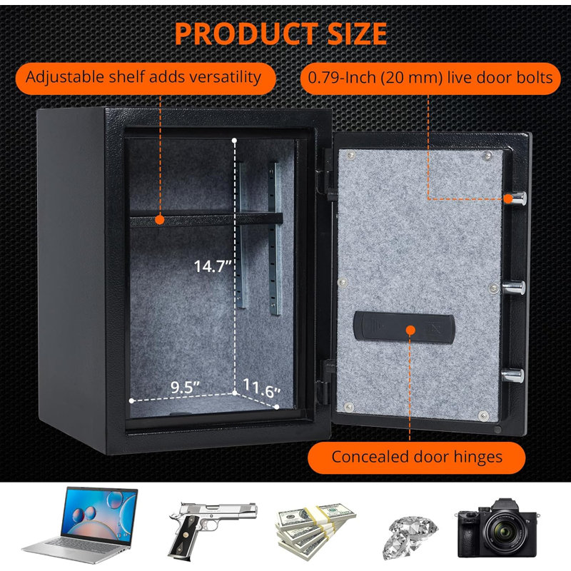 babevy Trailblaze 2 Cu Ft Extra Large Safe Box Fireproof Waterproof ...