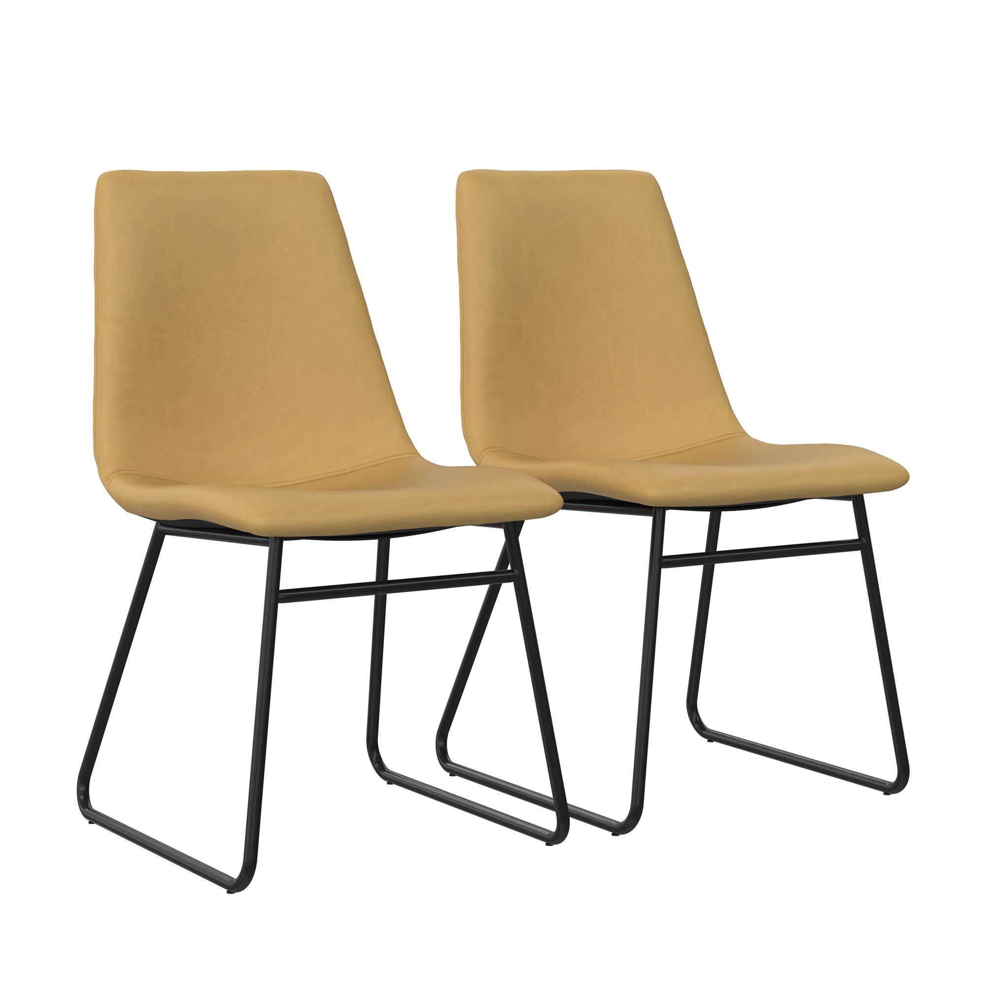 DHP 2Pk Bowden Faux Leather And Metal Dining Chair - Wayfair Canada