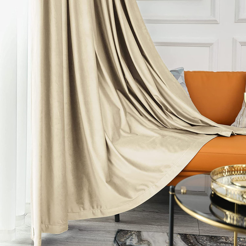FY FIBER HOUSE Polyester Room Darkening Curtain Pair & Reviews | Wayfair