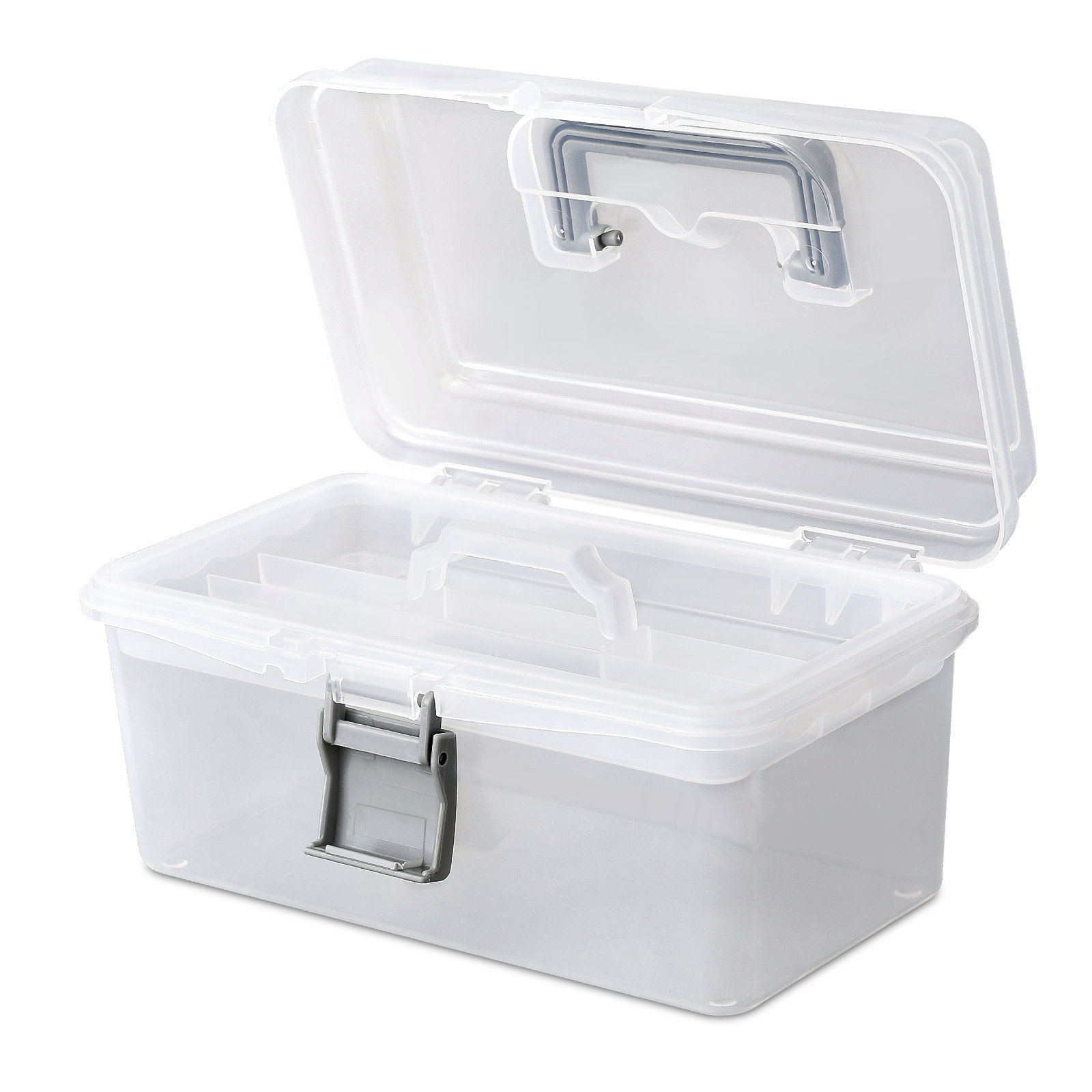 Ebern Designs 8" Plastic Tools Tackle Box Craft Art Organizer Box ...