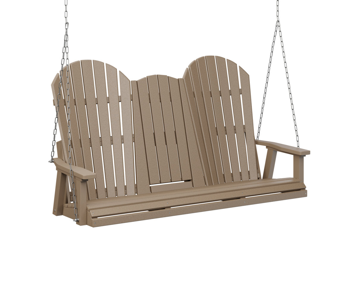 Berlin Gardens Comfo Back Regular Three Seat Console Swing With Zinc ...