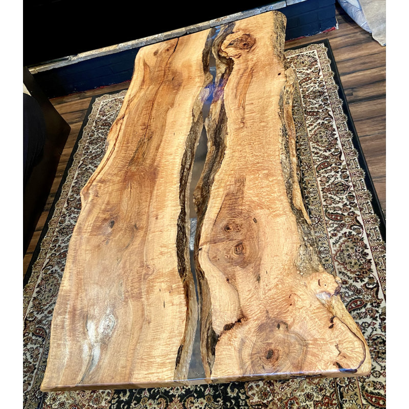 Steel Oak Live Edge Maple Epoxy Resin Table | Wayfair