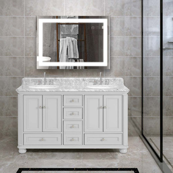 Alcott Hill® Bristyn 60.11'' Single Bathroom Vanity with Marble Top ...