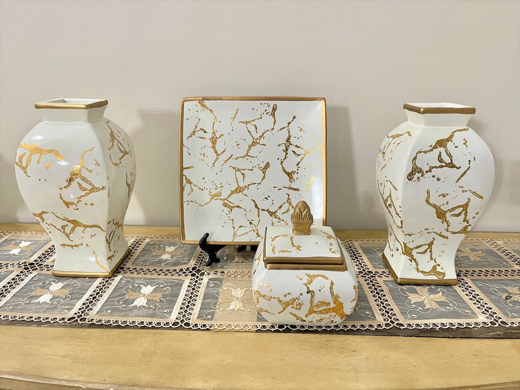 Rosdorf Park Four Piece Vase Accessory Set - 13" | Wayfair