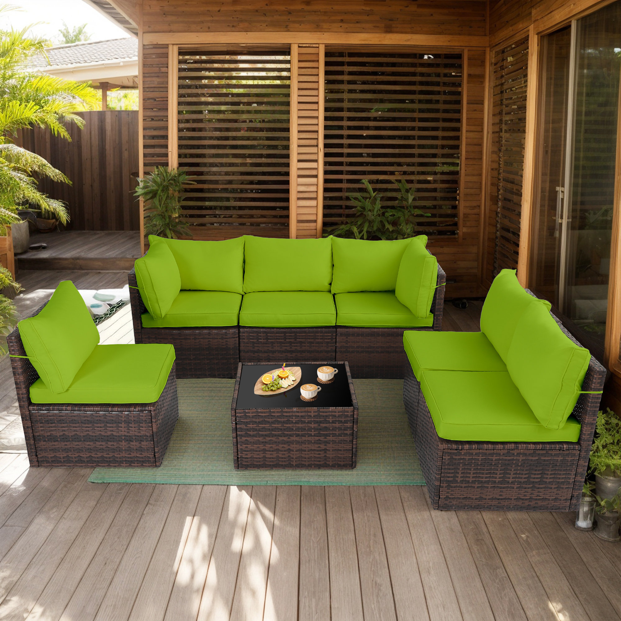 Ebern Designs 7-Piece Patio Furniture Set,Outdoor Patio Furniture With ...