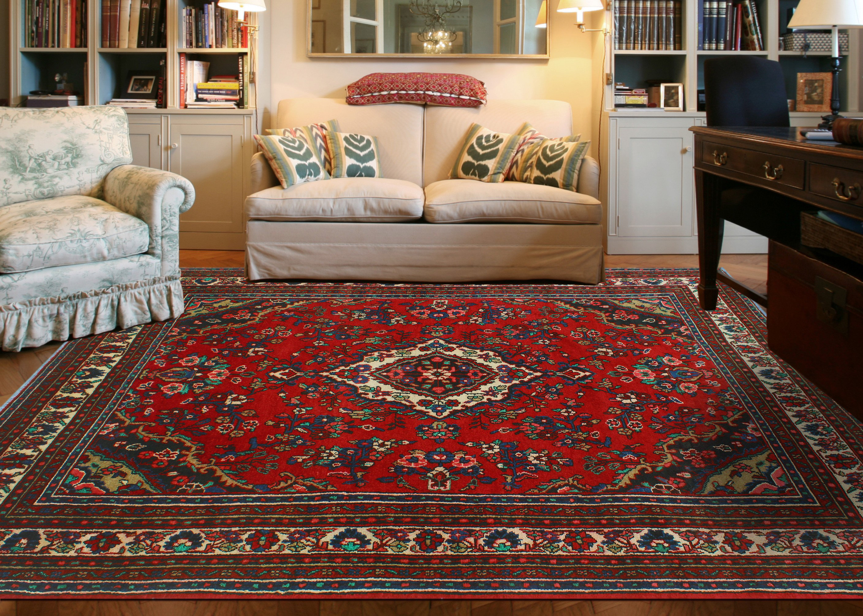 Isabelline Fine Vintage Shahrokh Red Rug | Wayfair