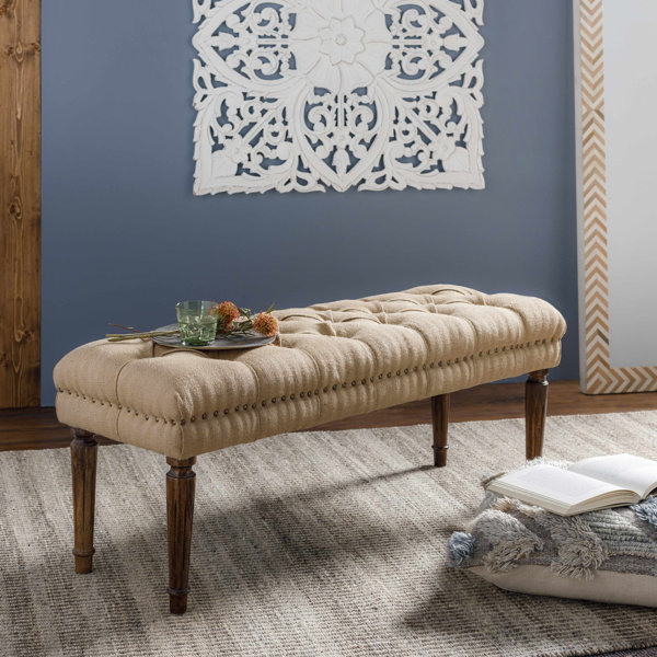 Alcott Hill® Chelon Jute Upholstered Bench - Wayfair Canada