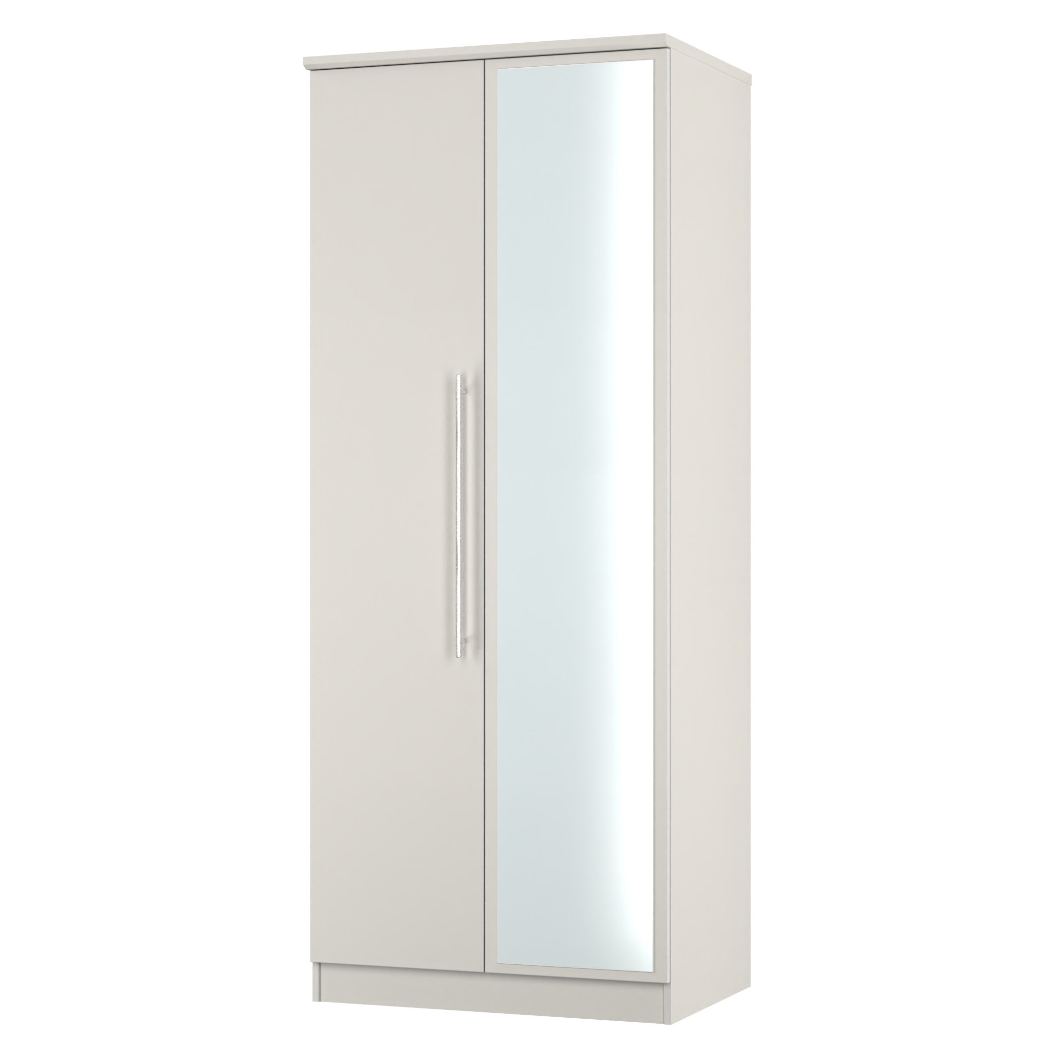 Latitude Run Bledion 2 Door Mirrored Robe in Grey Matt | Wayfair.co.uk