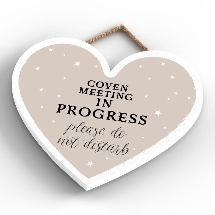 The Seasonal Aisle Witch Coven Meeting Sign | Wayfair.co.uk