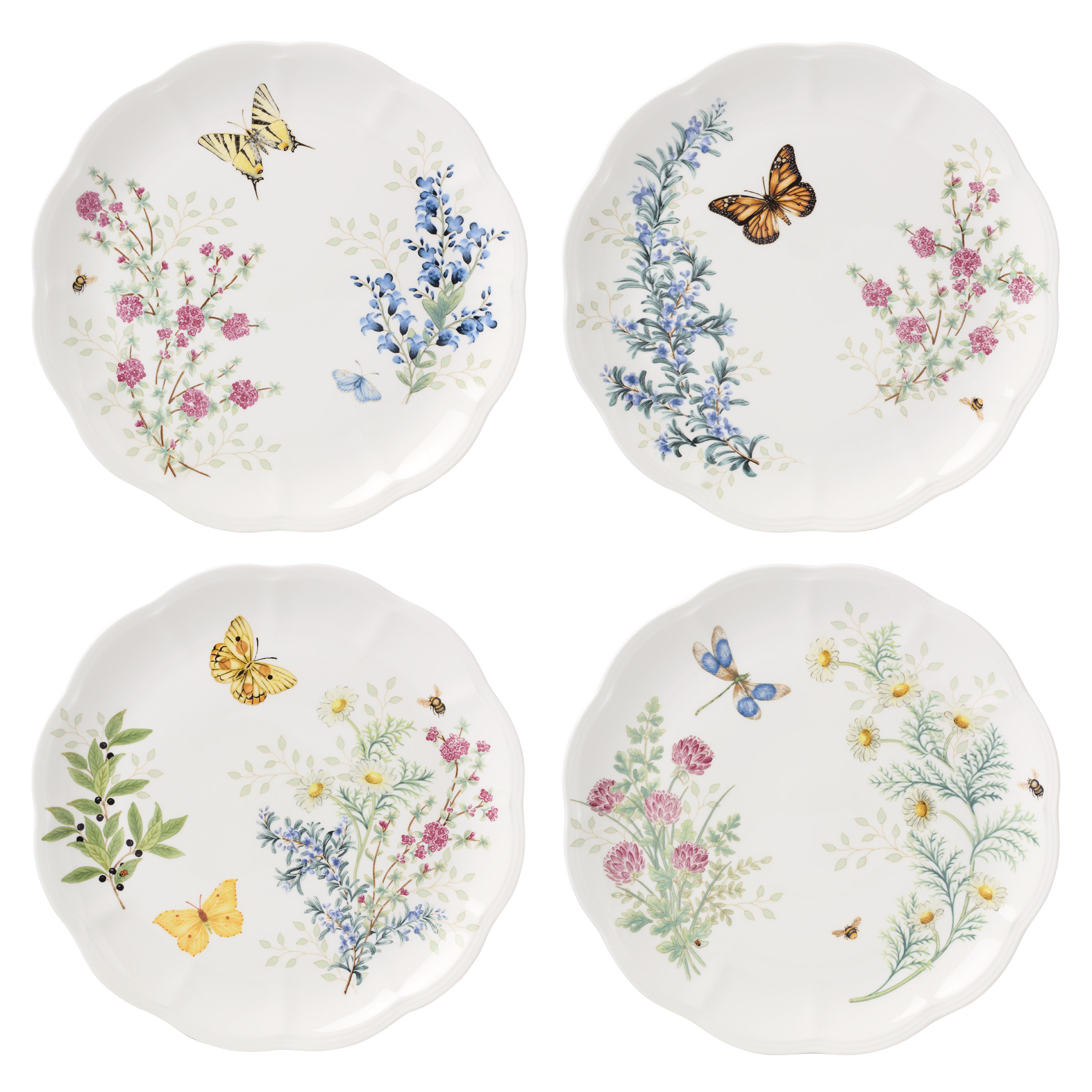 Lenox Butterfly Meadow Herbs Dinner Plates, Set of 4 | Wayfair
