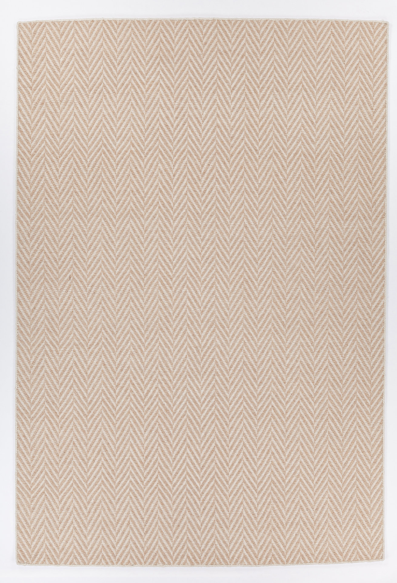 Ivy Bronx Schram Chevron Handmade Dhurrie Beige Area Rug | Wayfair