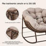 Corrigan Studio® Outdoor Ladena Rocking Rattan Chair with Cushions ...