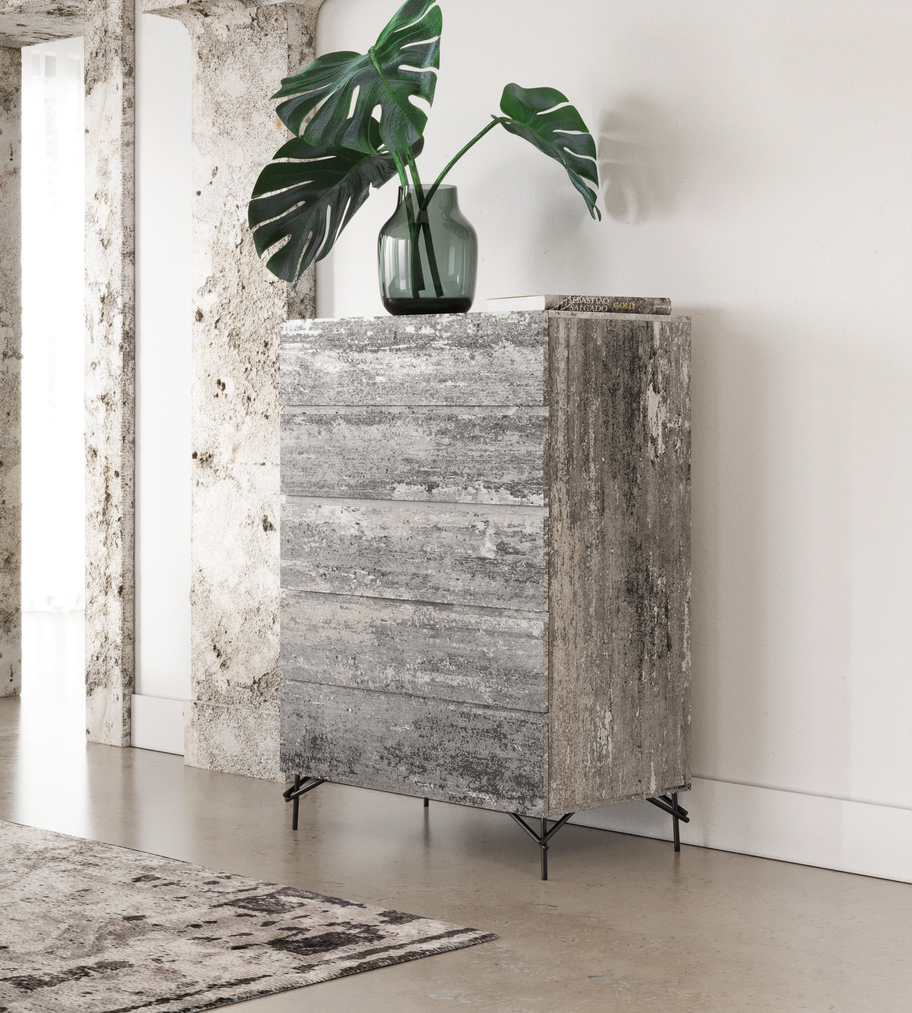 Trent Austin Design® Philips Multi Grey 5 - Drawer Chest | Wayfair
