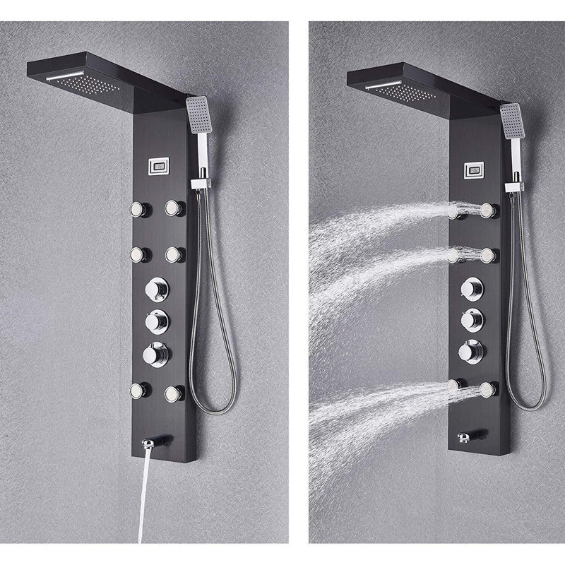 Senlesen 43.7'' Shower Panel with Fixed Shower Head & Reviews | Wayfair