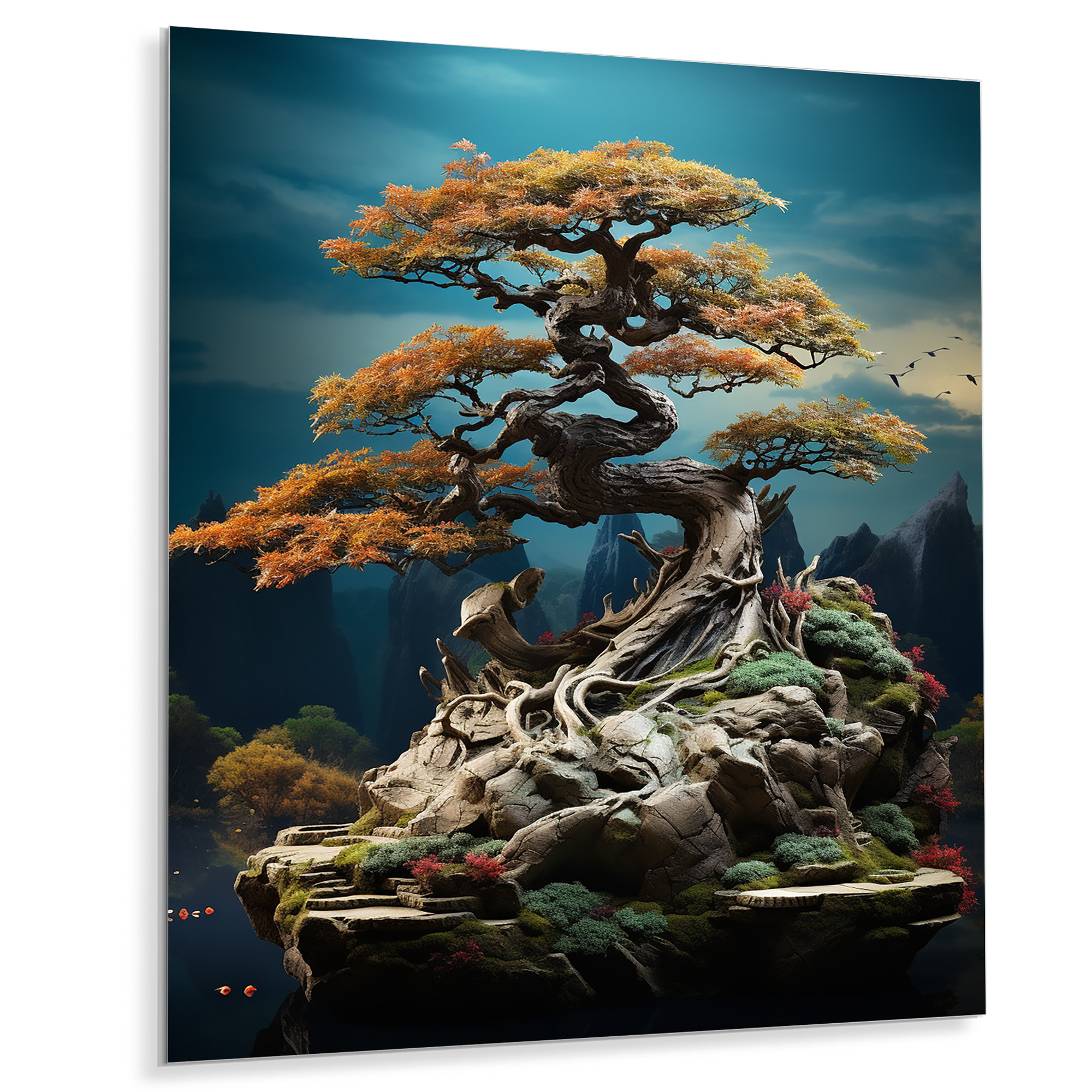 Millwood Pines Asian Art Bonsais Wisdom VIII - Asian Metal Wall Decor ...
