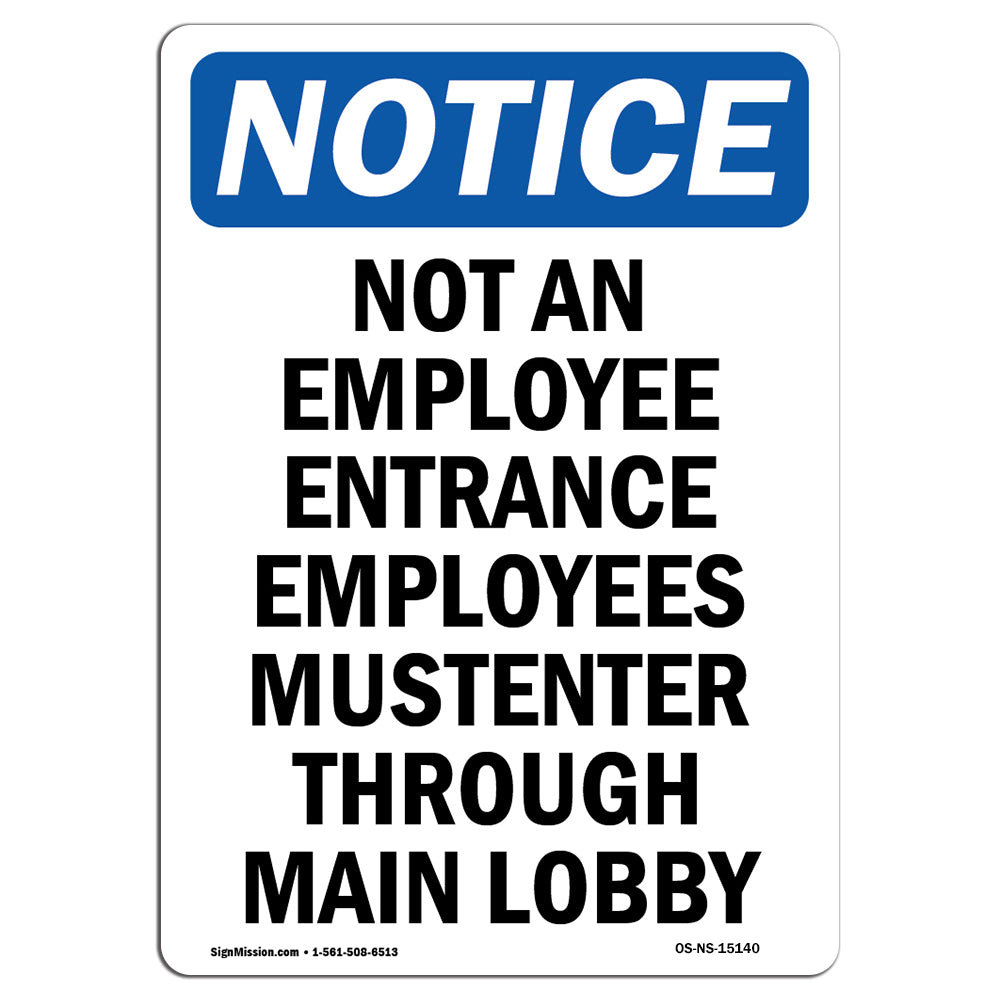 SignMission Not An Employee Entrance Employees Sign - Wayfair Canada