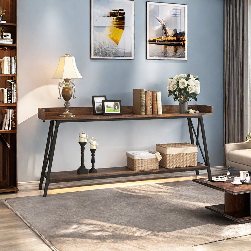 17 Stories 70inch Extra Long Console Table Behind Couch - Wayfair Canada