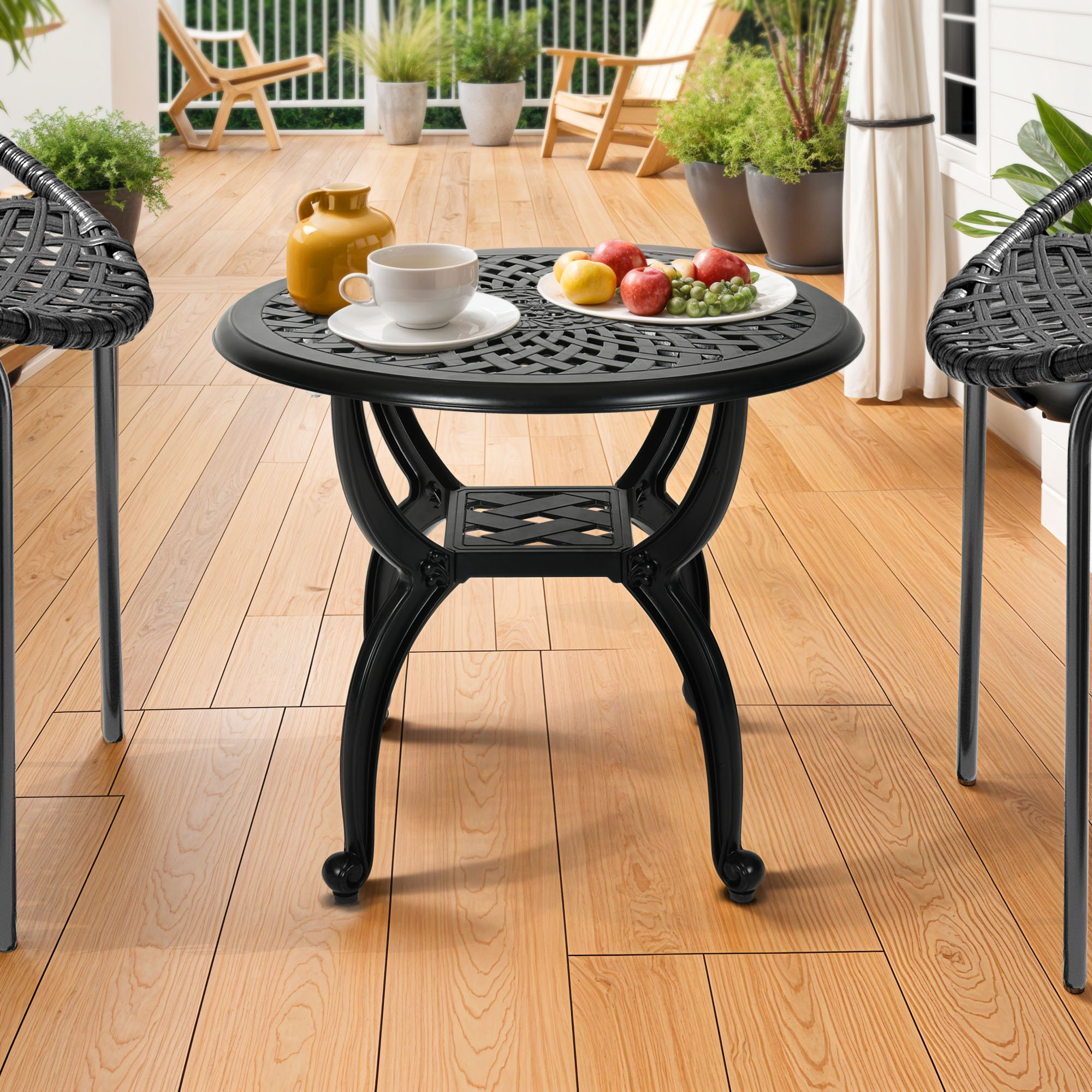 Astoria Grand Round Aluminum Patio Dining Table | Wayfair