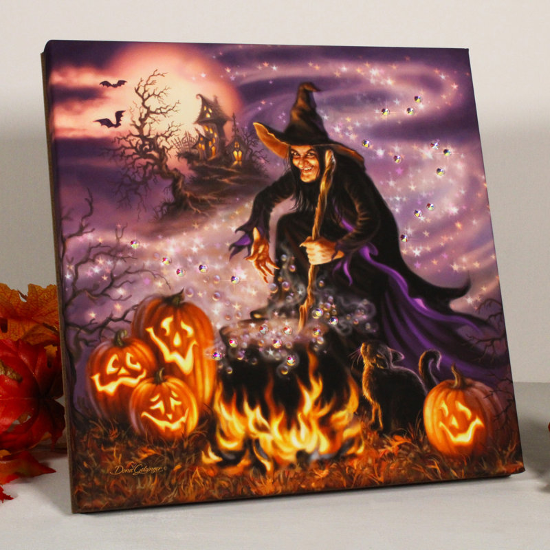 The Holiday Aisle® All Hallow's Eve Pizazz Print with Dazzling Crystals ...