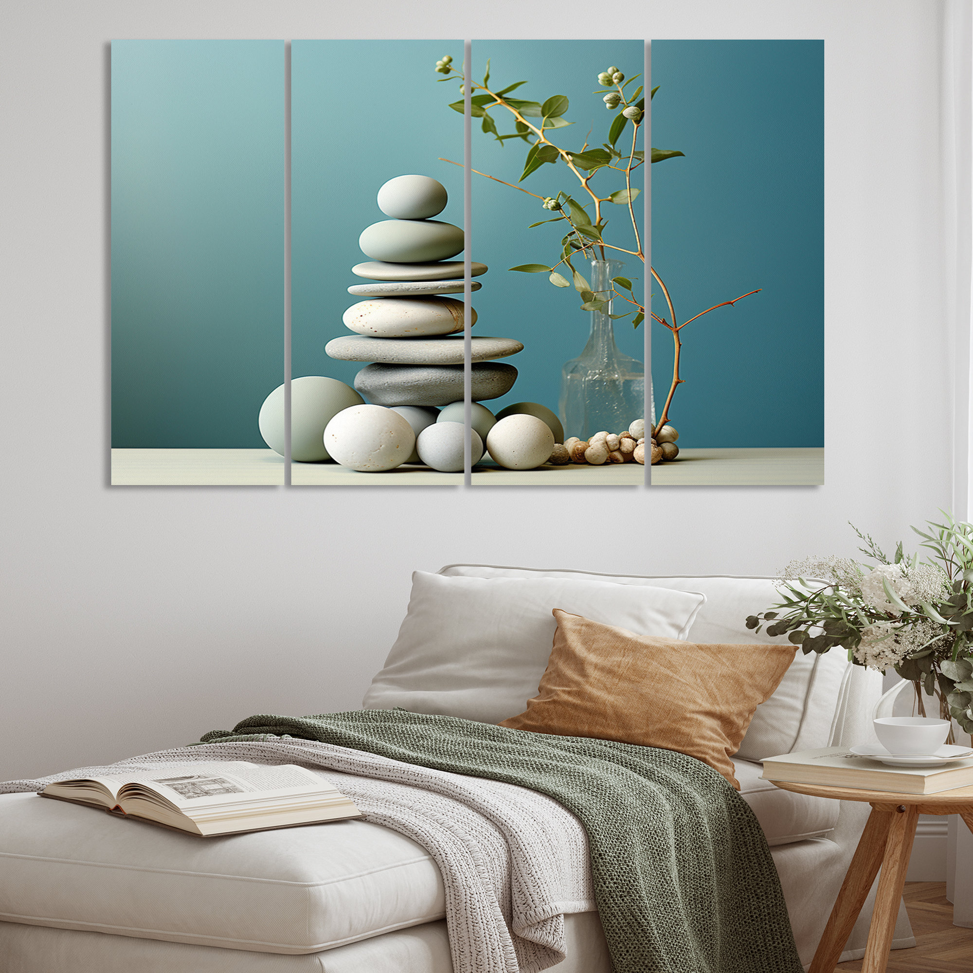 Ebern Designs Grey Green Meditation Abstract Serenity II Gray Green ...