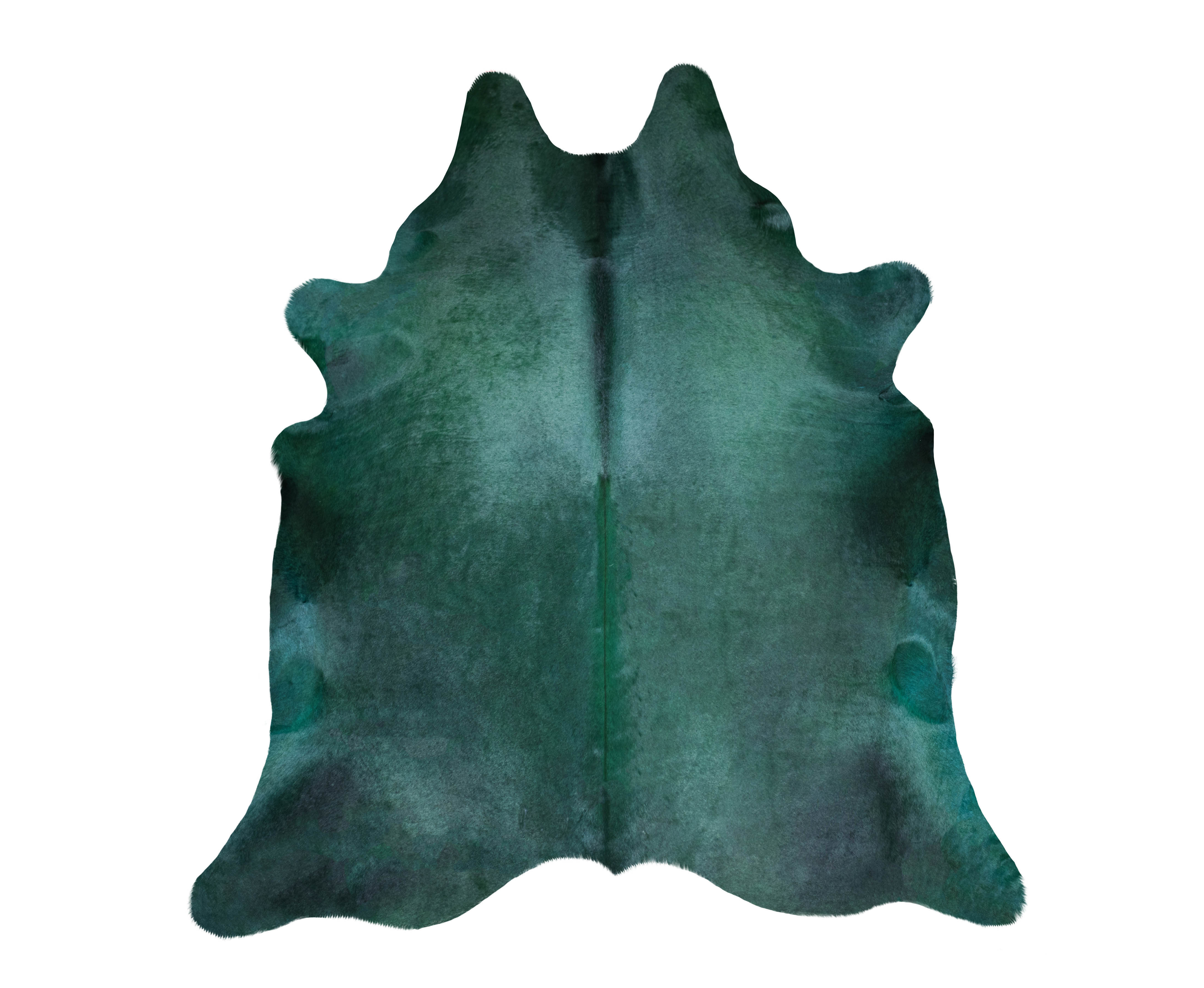 Luxury Cowhides Dyed Emerald Green Cowhide Rug | Wayfair