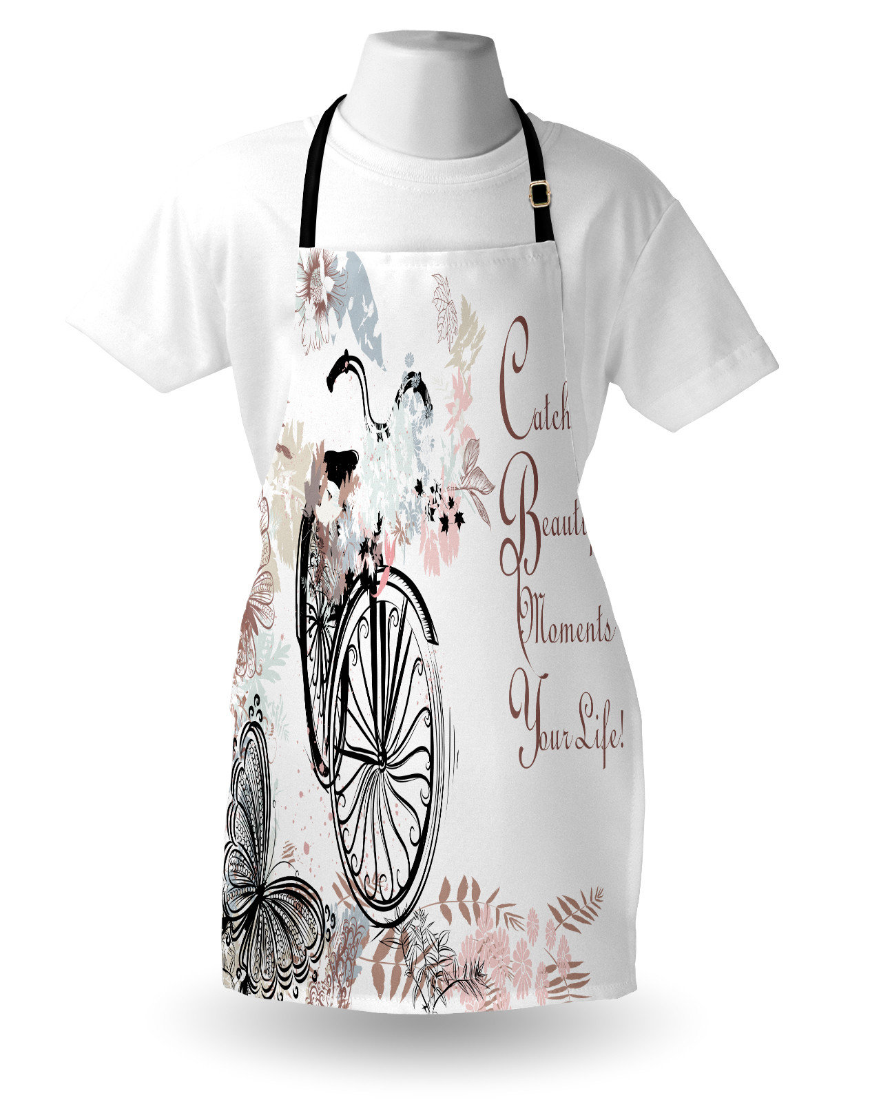 East Urban Home Spring Apron Unisex, Soft Color Palette Bike, Adult ...