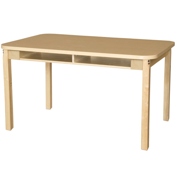 Wood Designs Four Seat Student Desk with 29" Hardwood Legs | Wayfair